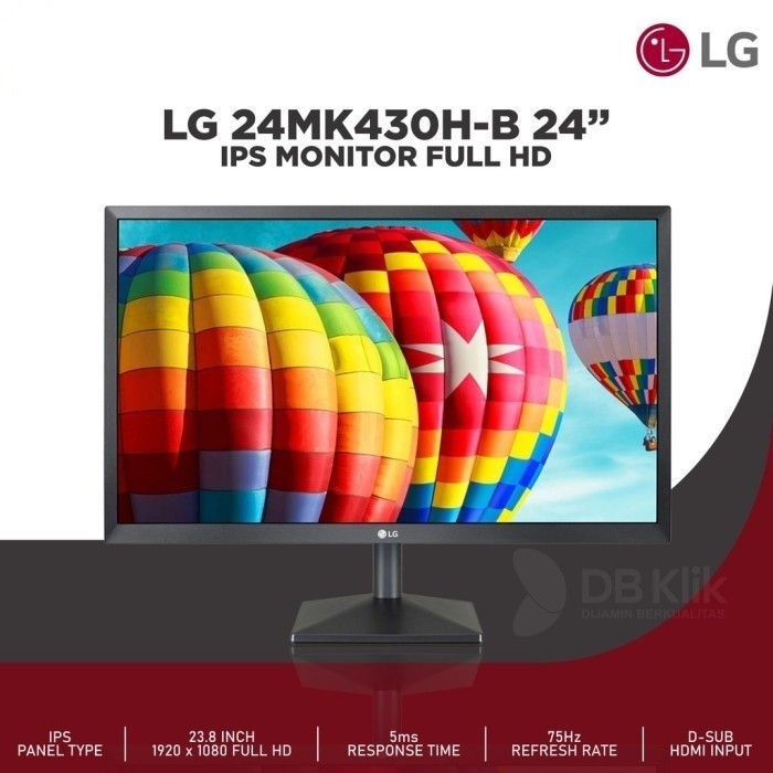 Jual LED Monitor LG 23,8" 24MK430H layar IPS Full HD, 75Hz, AMD ...