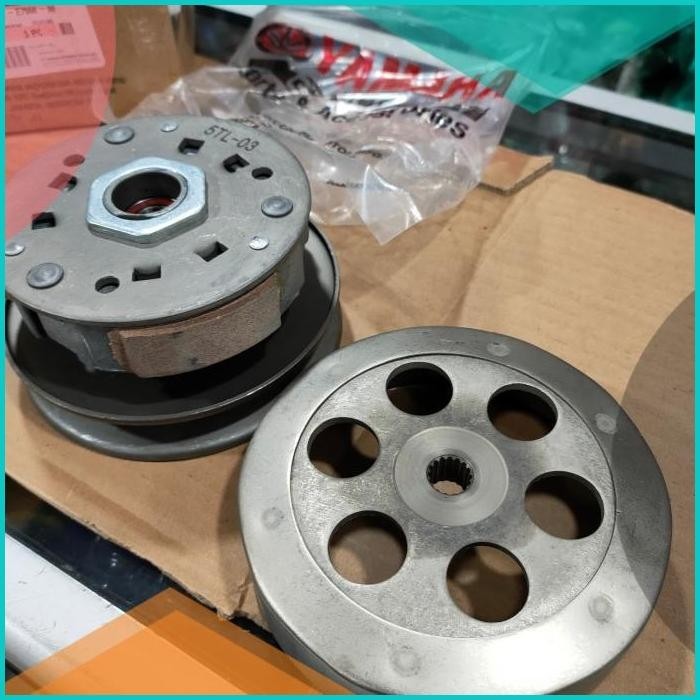 Jual pulley puli puley set assy mangkuk kampas ganda mio 5tl fino original | Shopee Indonesia