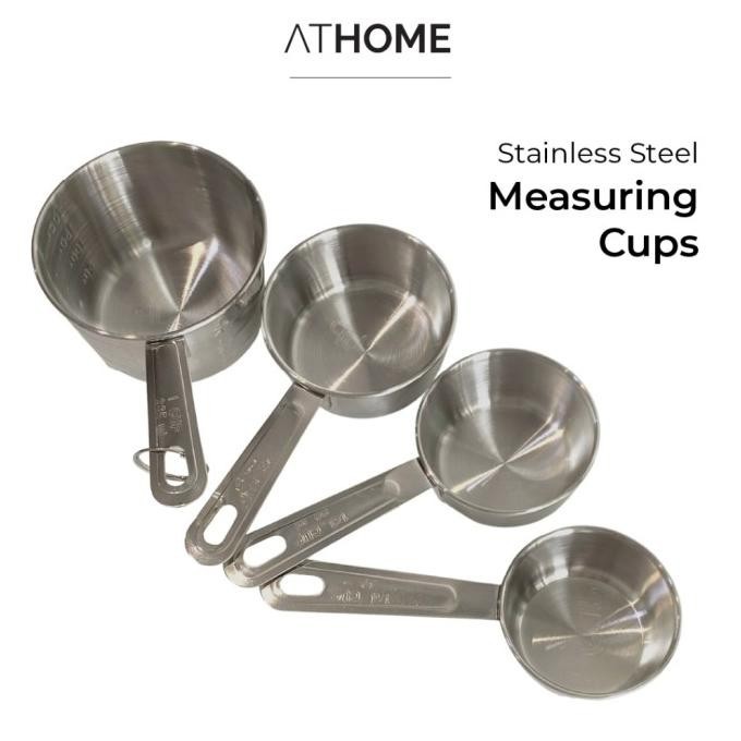 Jual PROMO Athome Stainless Steel Measuring Cups / Gelas Ukur / Takaran ...