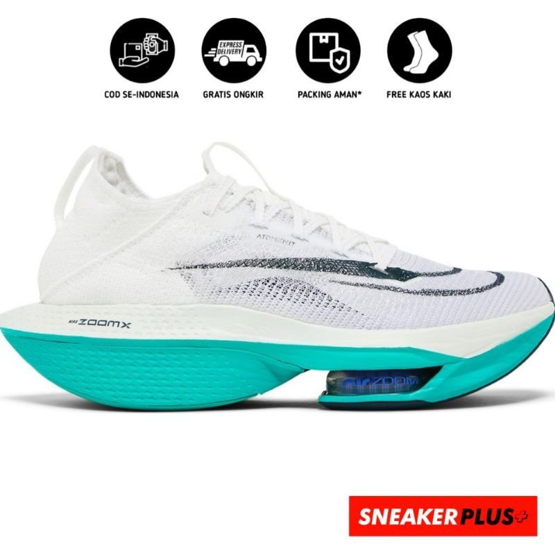 Jual SEPATU LARI AIR ZOOM ALPHAFLY NEXT% 2 WHITE CLEAR JADE | Shopee ...
