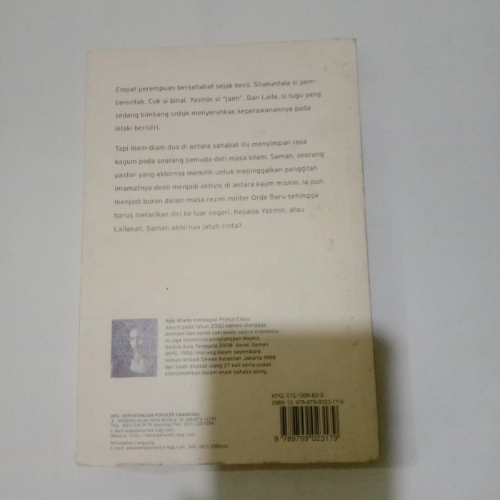Jual Buku Ayu utami SAMAN -18f | Shopee Indonesia