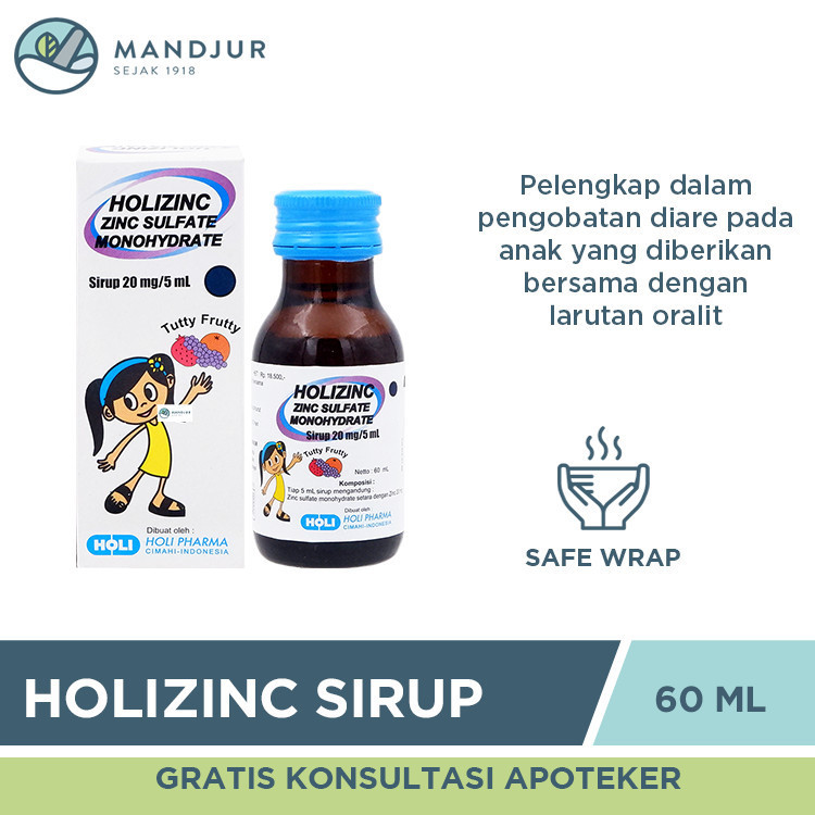 Jual Holizinc Sirup 60 ml - Meringankan Diare pada Anak | Shopee Indonesia
