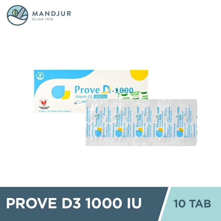 Jual Prove Vitamin D3-1000 IU 10 Tablet - Memenuhi Kebutuhan Vitamin D ...