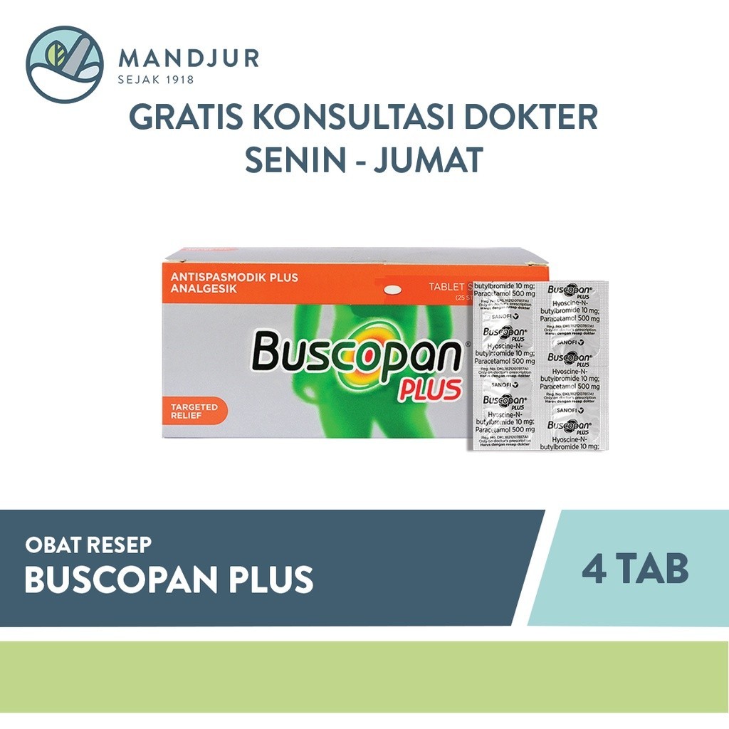 Jual Buscopan Plus 4 Tablet | Shopee Indonesia