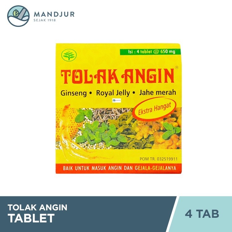 Jual Tolak Angin Tablet Extra Hangat - Obat Gejala Masuk Angin | Shopee ...