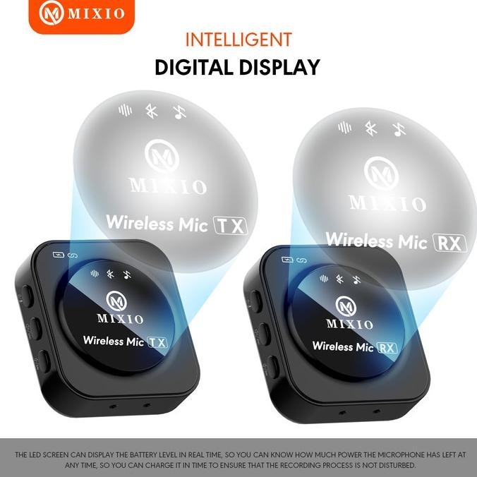 Jual Mixio B10Pro Microphone Wireless Dual Mikrofon Clip On Mic Hp ...
