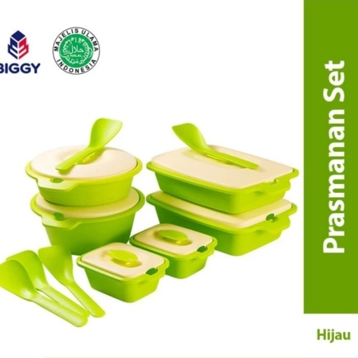 Jual Prasmanan Set - Kotak#Tupperware Set Sayur Lauk Aquamarine Biggy ...