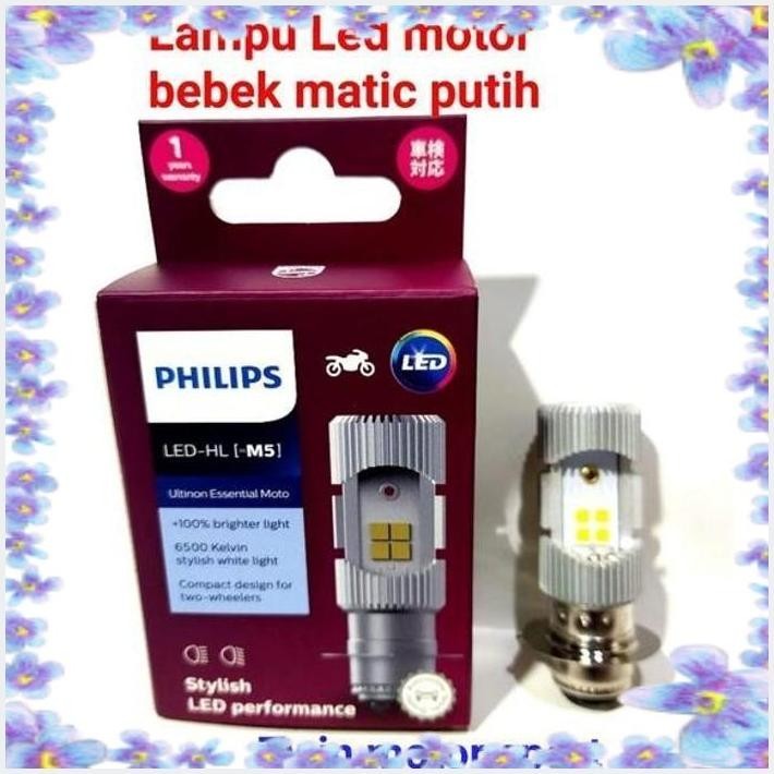 Jual [STW] LAMPU LED PHILIPS ESSENTIAL MOTO M5 H6 KAKI 1 BEBEK MATIC ...