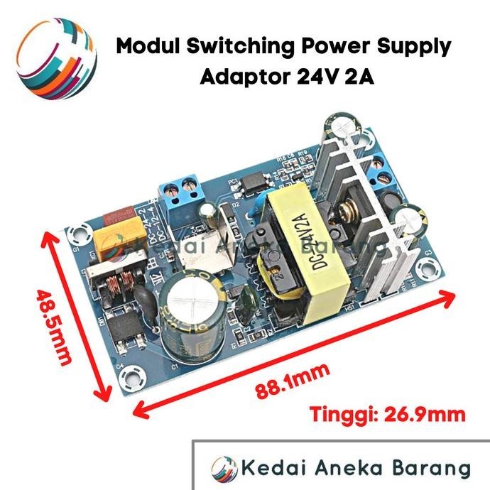 Jual Module Modul Switching Power Supply 24V 2A AC-DC AC - DC Adaptor ...