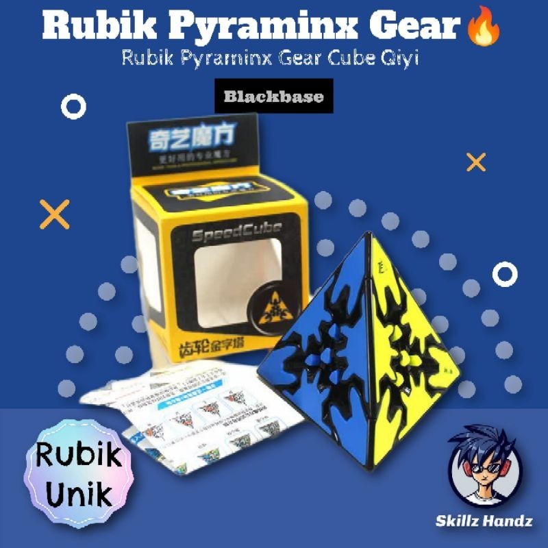 Jual Cube Pyraminx Gear Cube Qiyi (Blackbase) Cube Unik | Shopee Indonesia