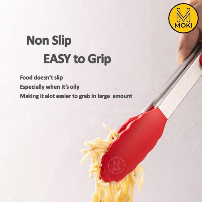 Jual Recomend MOKI Silicone Food Tong / Penjepit / Capitan / Capit ...
