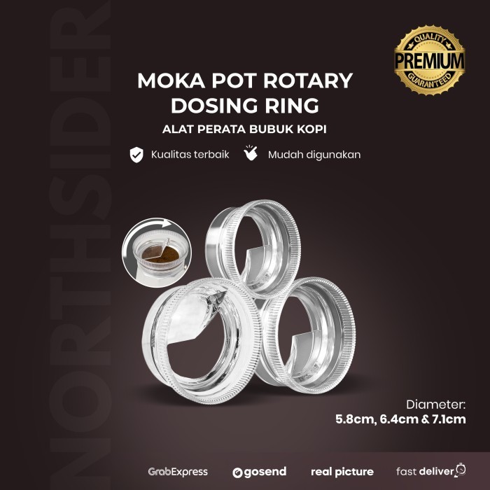 Jual Moka Pot Kopi Powder Coffee Dosing Ring Funnel Rotating Leveling ...