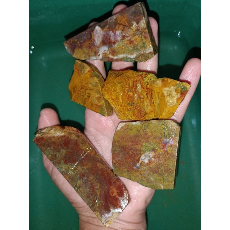 Jual BAHAN NATURAL ROUGH JESPER MULTI COLOUR CORAK KRISTAL MERAH KUNING ...