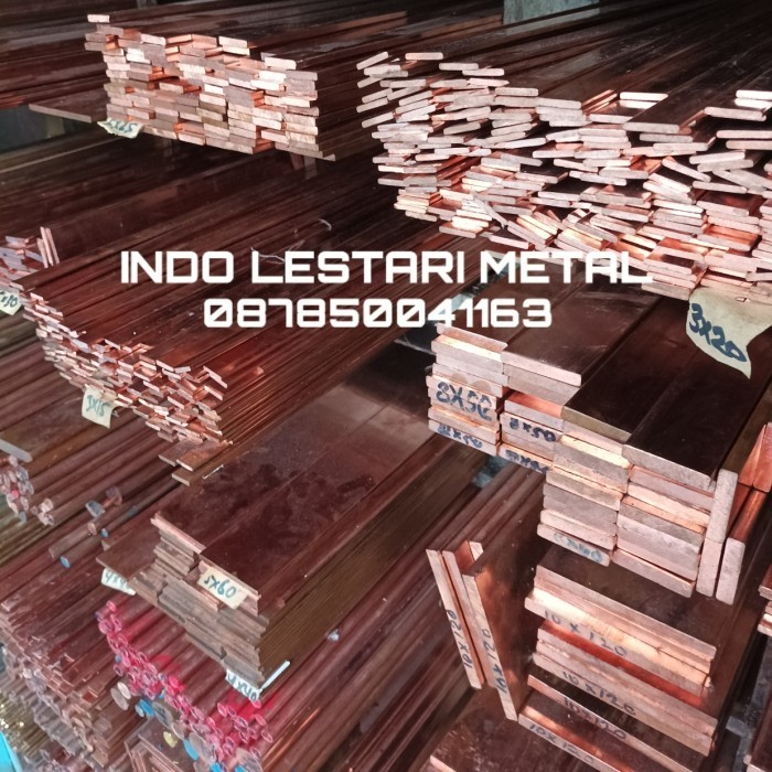 Jual plat tembaga busbar 10 mm x 200 mm x 1000 mm - full tembaga murni ...
