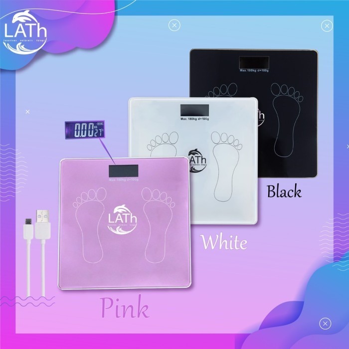 Jual LATH BODY SCALE ALAT TIMBANGAN BADAN MINI DIGITAL LED DISPLAY ...
