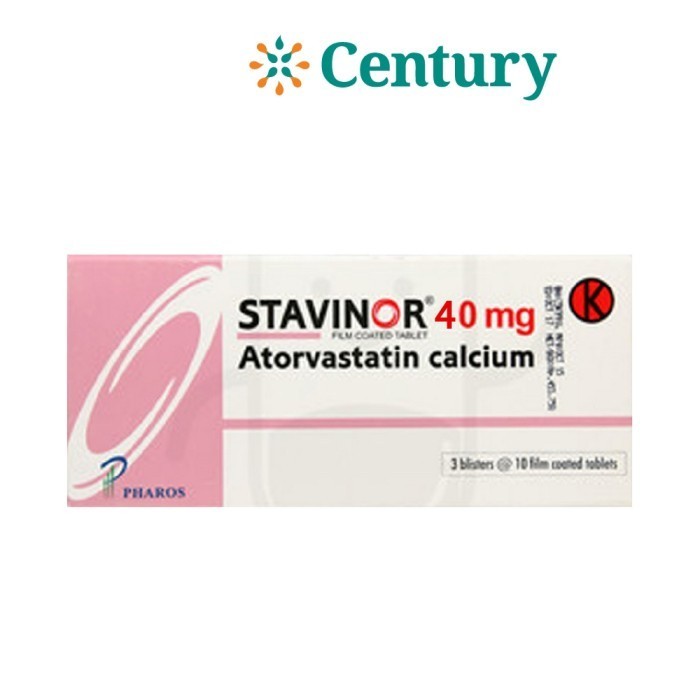 Jual STAVINOR 40 MG 1 STRIP ISI 10 TABLET/ ATORVASTATIN / OBAT ...