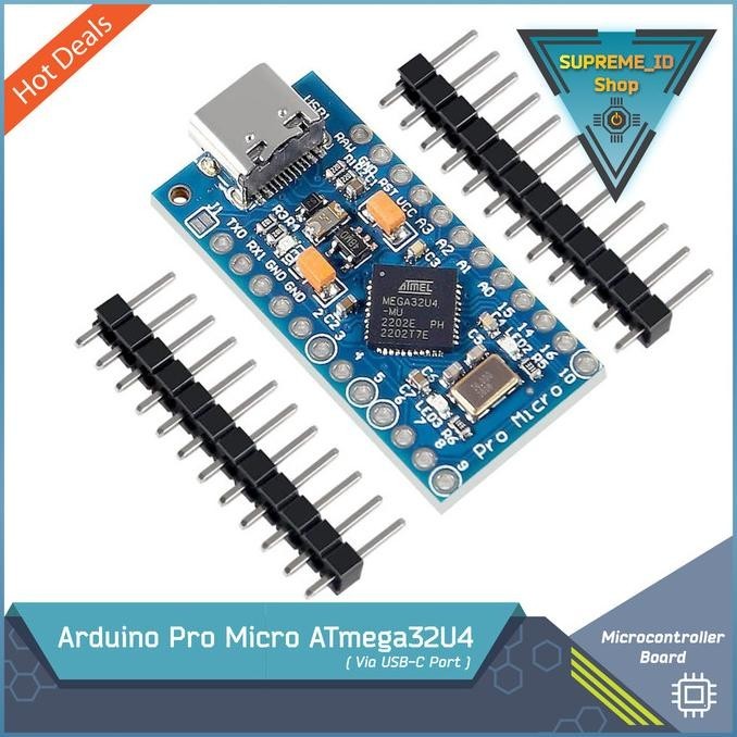 Jual Baru - Arduino Pro Micro ATmega32U4 5V via Micro USB Type-C ...