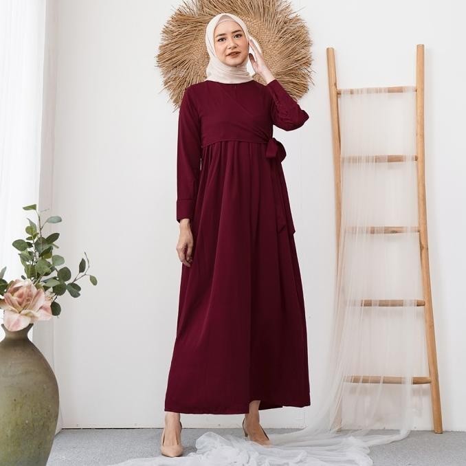 Jual Wulfi Gamis Raya Maroon | Shopee Indonesia