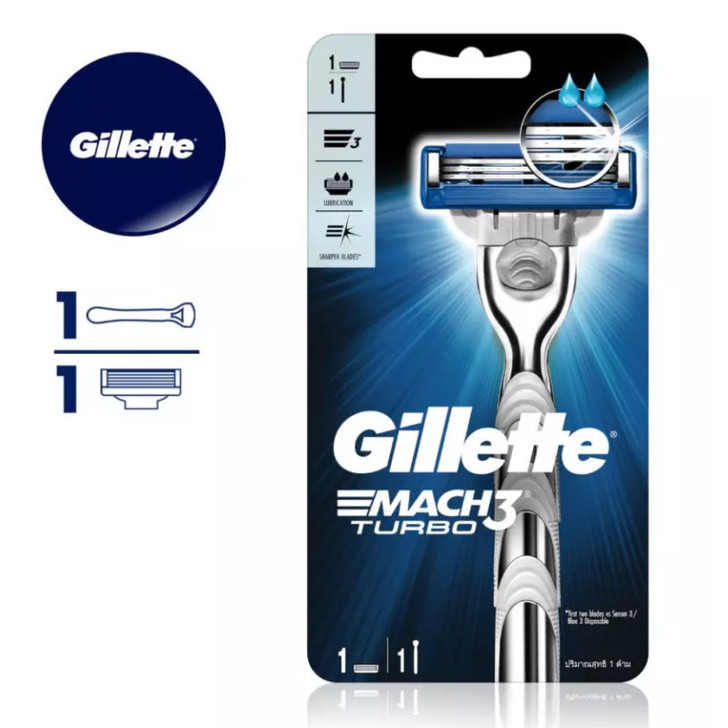 Jual GILLETTE Gilete Mach Turbo 3 Alat Cukur kumis Shave Shaving ...