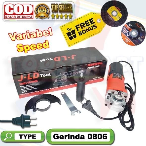 Jual MESIN GERINDA LISTRIK - ANGLE GRINDER JLD 0806 - MESIN GERINDA TANGAN | Shopee Indonesia