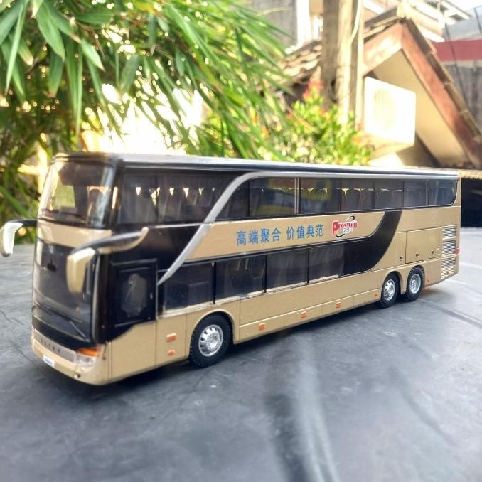 Jual diecast bus miniatur bis tingkat double decker besi | Shopee Indonesia