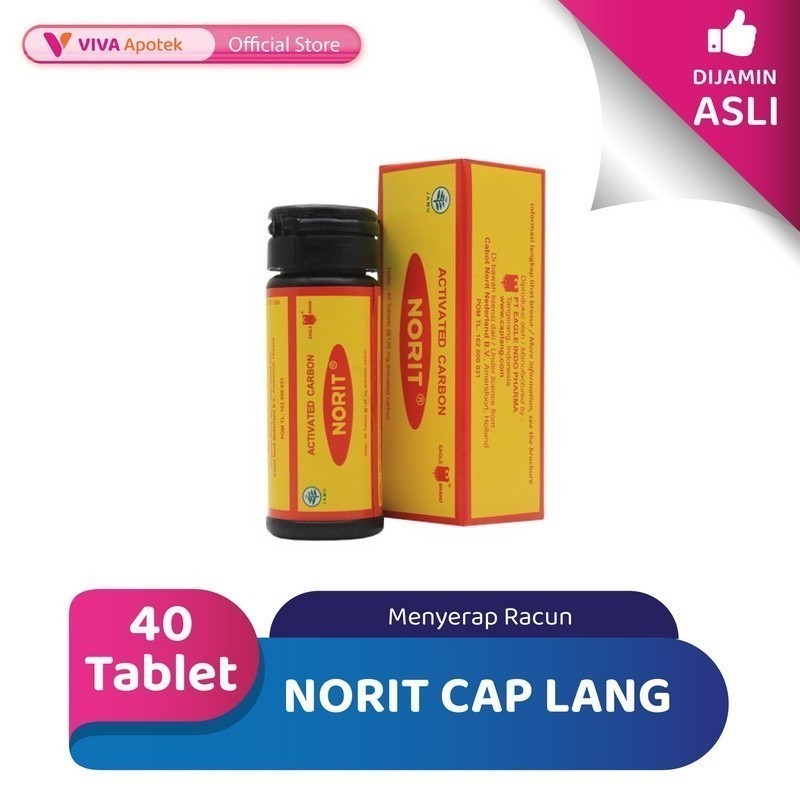 Jual Norit Cap Lang untuk Menyerap Racun (40 Tablet) | Shopee Indonesia