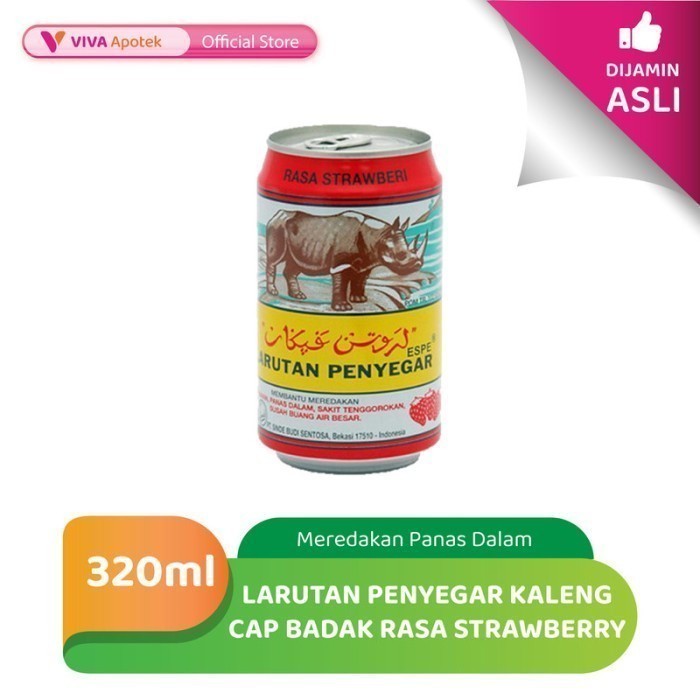 Jual Larutan Penyegar Kaleng Cap Badak Rasa Strawberry (320 ml) | Shopee Indonesia