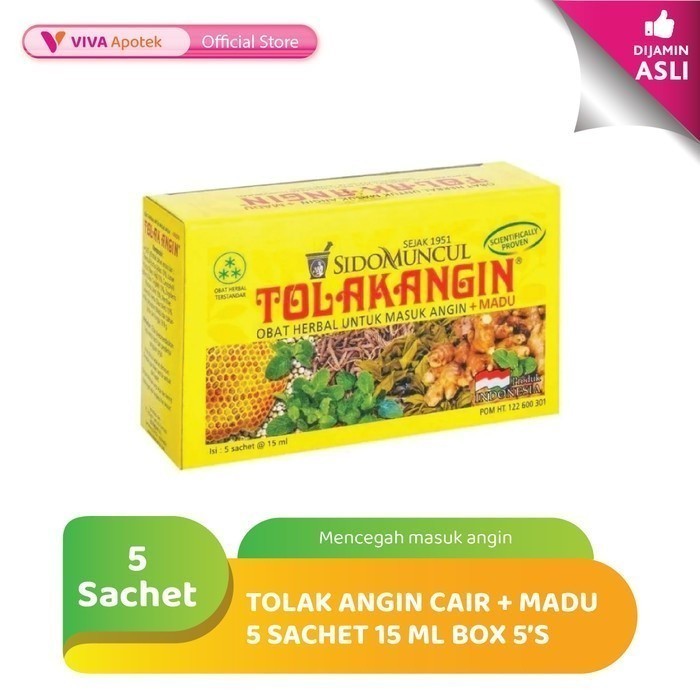 Jual Tolak Angin Cair + Madu untuk Masuk Angin 15 ml (5 Sachet ...