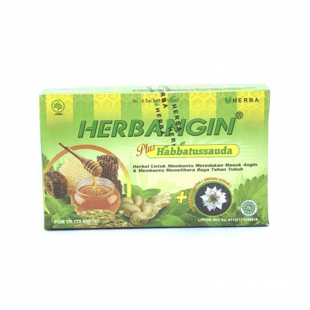 Jual Herbangin Habbatussauda Box untuk Mengatasi Masuk Angin (6 Sachet ...
