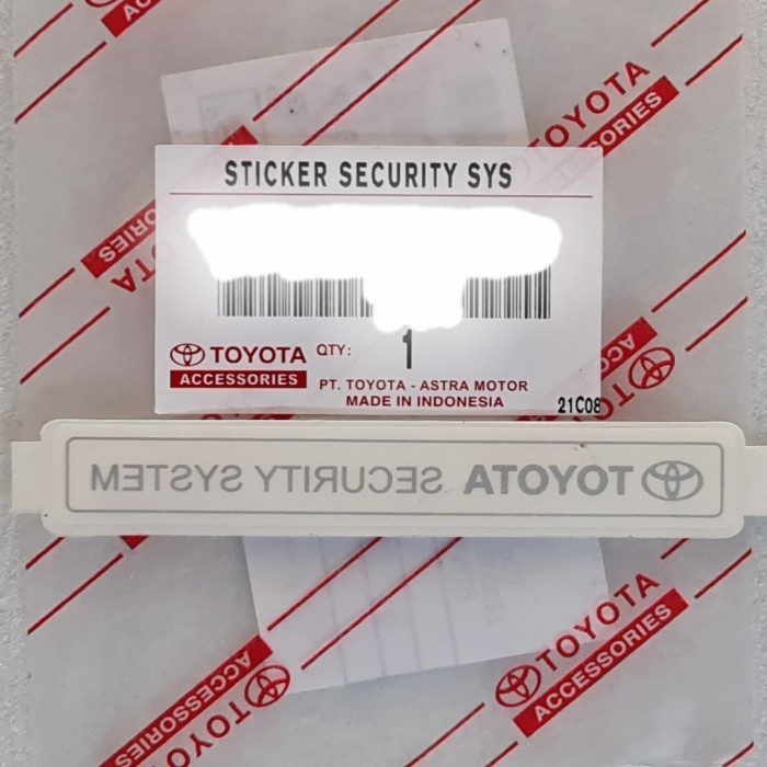 Jual Sale!! stiker sticker TOYOTA SECURITY SYSTEM | Shopee Indonesia