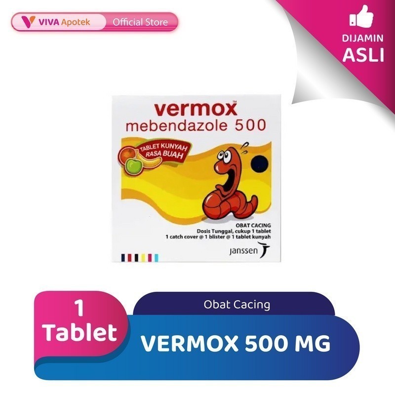 Jual Vermox 500 mg Obat Cacing (1 Tablet) | Shopee Indonesia