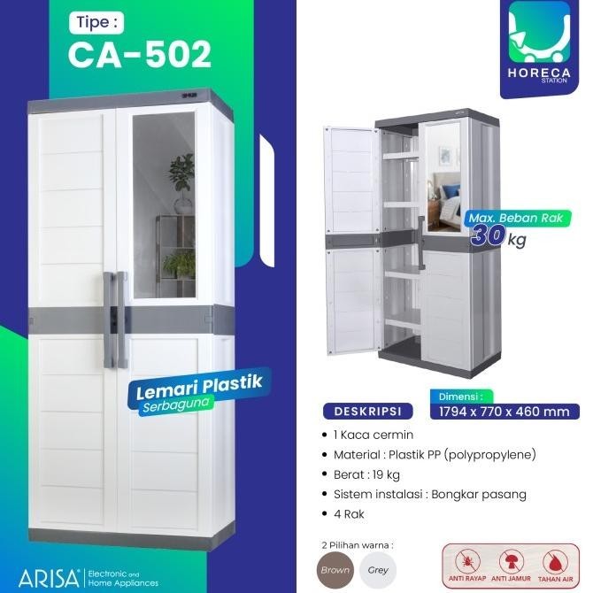 Jual ARISA LEMARI PAKAIAN LIPAT PLASTIK DUA PINTU CA502 / CA 502 SYUKURSTORE33 | Shopee Indonesia