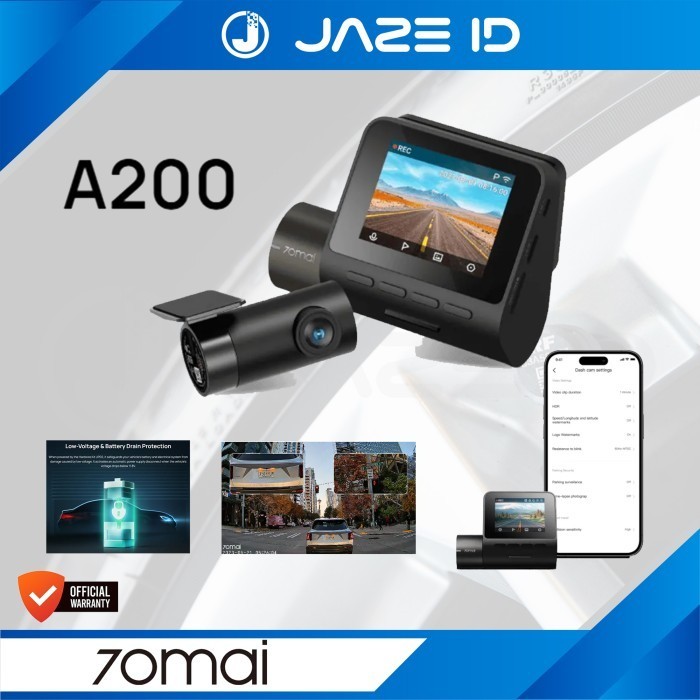 Jual Disc!! 70MAI Dash Cam Pro Plus A200 1080P Full HD DVR Mobil Kamera ...