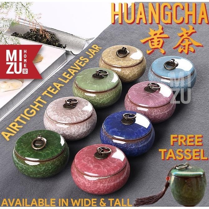 Jual Terbaik Mizu Huangcha Tea Leaves Sto Jar Toples Penyimpan Daun Teh ...