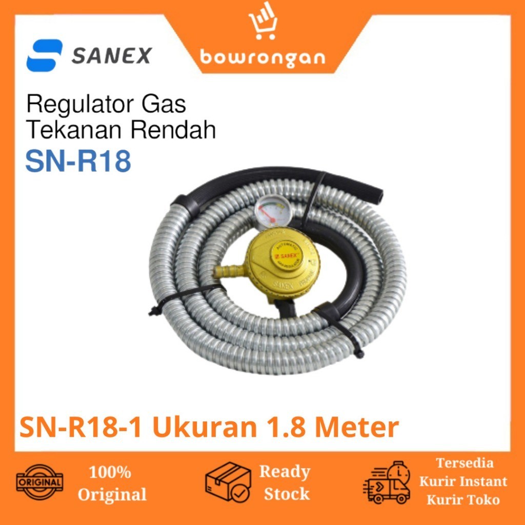 Jual Sanex Selang + Regulator Gas Ukuran 1.8 Meter Sn-R18-1 | Shopee ...