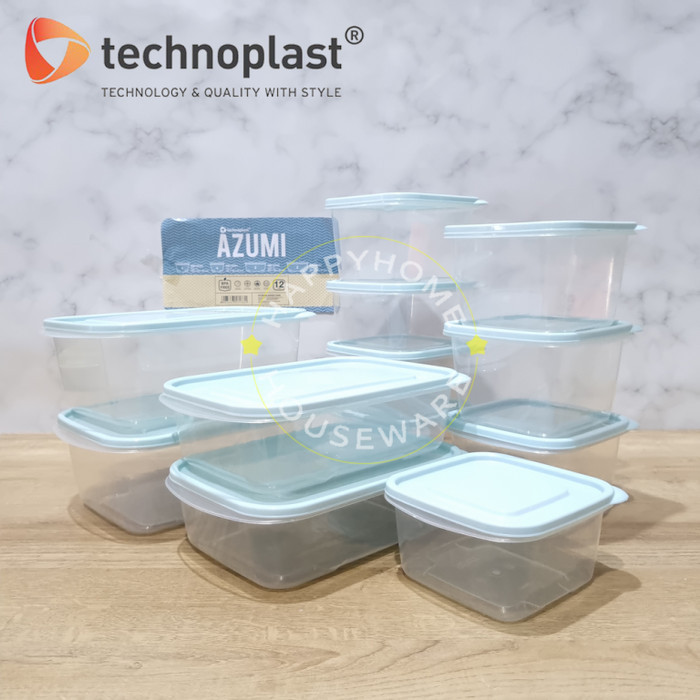 Jual Technoplast New Azumi Grande Set Of 12Pcs Sealware Penyimpanan ...