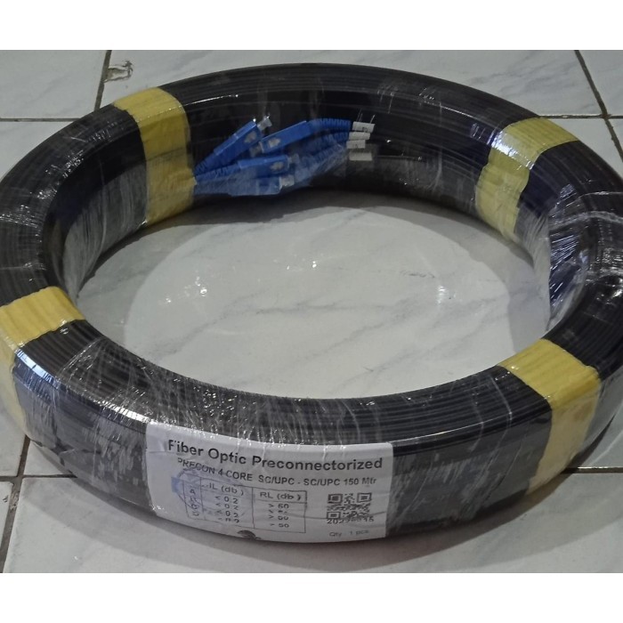 Jual Kabel Fiber Optik / Fo Precon Fibertekno Ftth 4 Core 150 Meter Sc ...