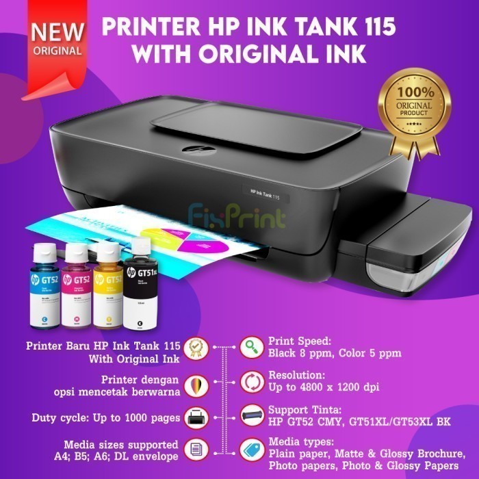 Jual Printer Hp Ink Tank 115 315 Smart Tank 500 Print Scan Copy Variasi ...