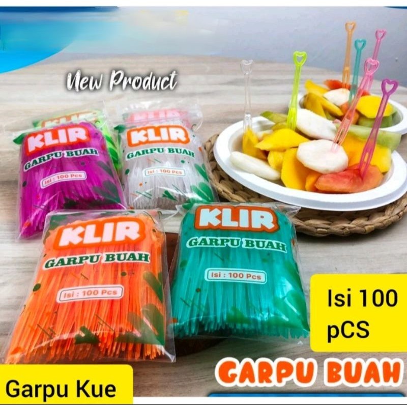 Jual 100pcs KLIR GARPU KUE TUSUK BUAH PUDING | Shopee Indonesia