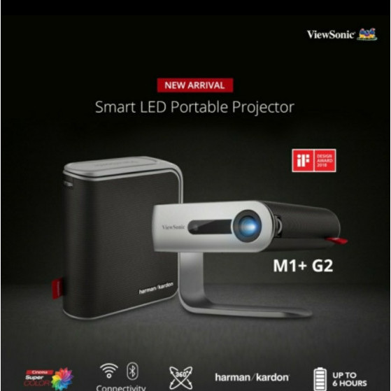 Jual Projector Portable Viewsonic M1 + G2 Plus Wifi Bluetooth Harman Kardon | Shopee Indonesia