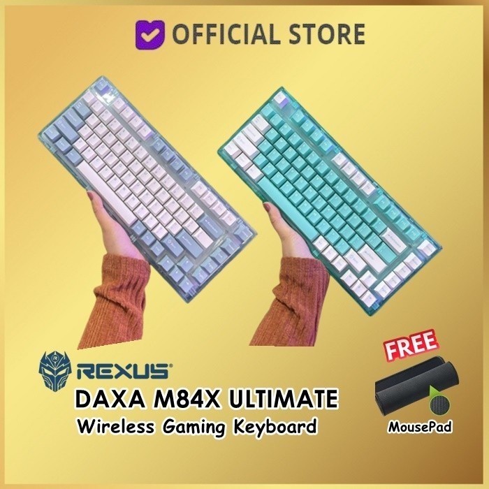 Jual Rexus Daxa M84X Ultimate Wireless Gaming Rgb Keyboard M84 X M 84 ...