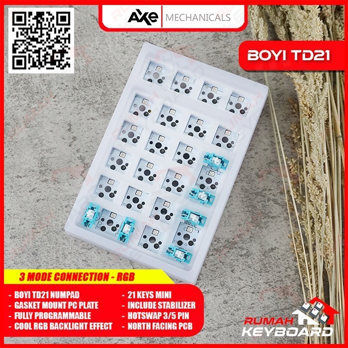 Jual Mechanical Keyboard - Boyi Td21 Numpad - 3 Mode - Hotswap - Knob ...