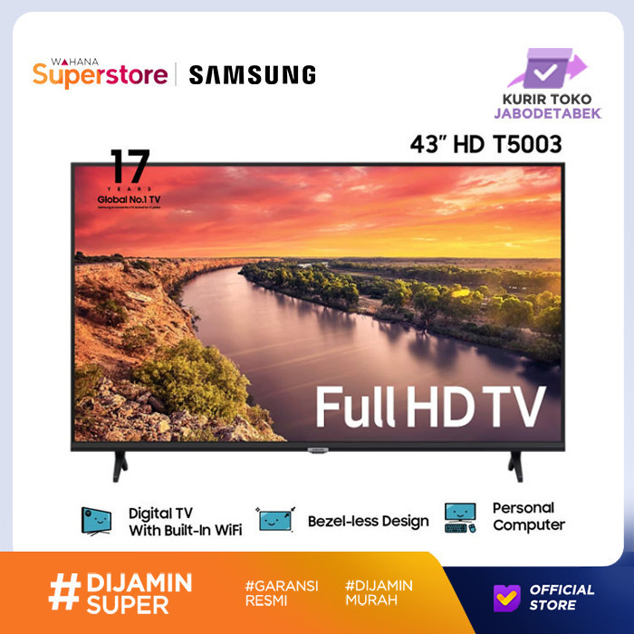 Jual Samsung Full Hd Tv 43 Inch - 43T5003 Ua43T5003Akxxd | Shopee Indonesia
