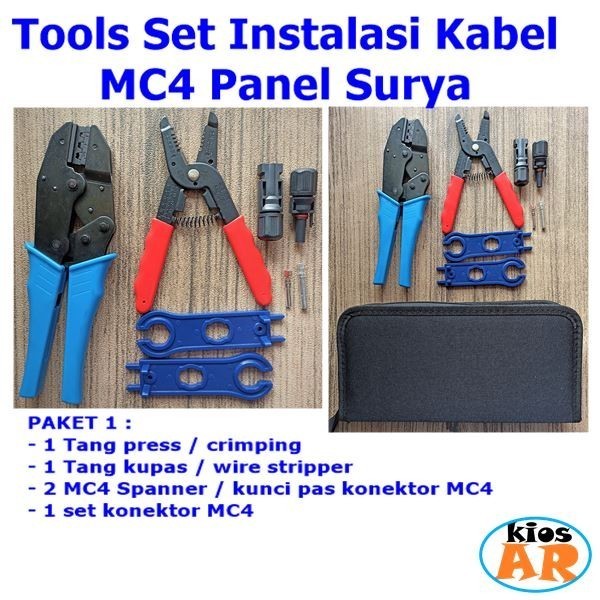 Jual Tool set, Tang crimping Alat instalasi Konektor MC4 kabel Panel ...
