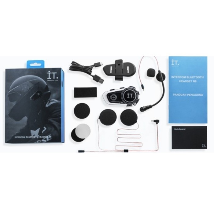 Jual It Intercom Bluetooth Headset R8 Black Garansi Resmi Tam It1 ...