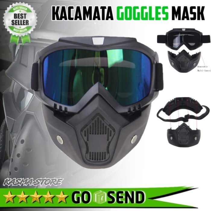 Jual Kacamata Goggle Masker Helm Motor Retro Anti Silau Tahan Angin ...