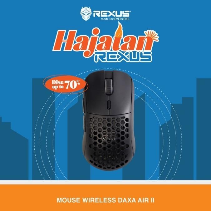 Jual Rexus Daxa Air Pro Ii Wireless Rgb - Ultra Lightweight Gaming ...