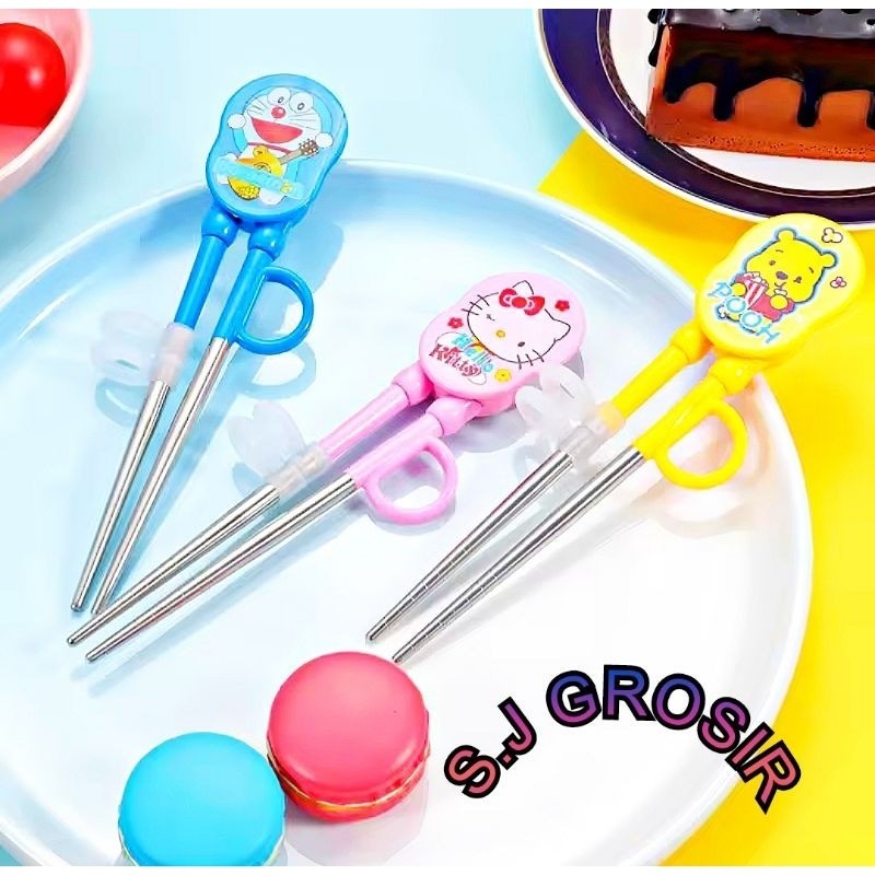 Jual Sumpit anak stainless karakter sumpit belajar | Shopee Indonesia