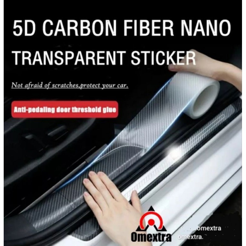 Jual Transparan 5D Carbon Fiber Nano Sticker Stiker Anti Gores 5D ...