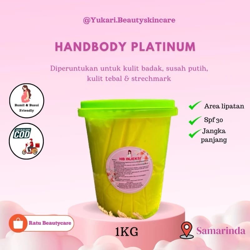 Jual Handbody Platinum 1kg (kulit yang susah putih) | Shopee Indonesia